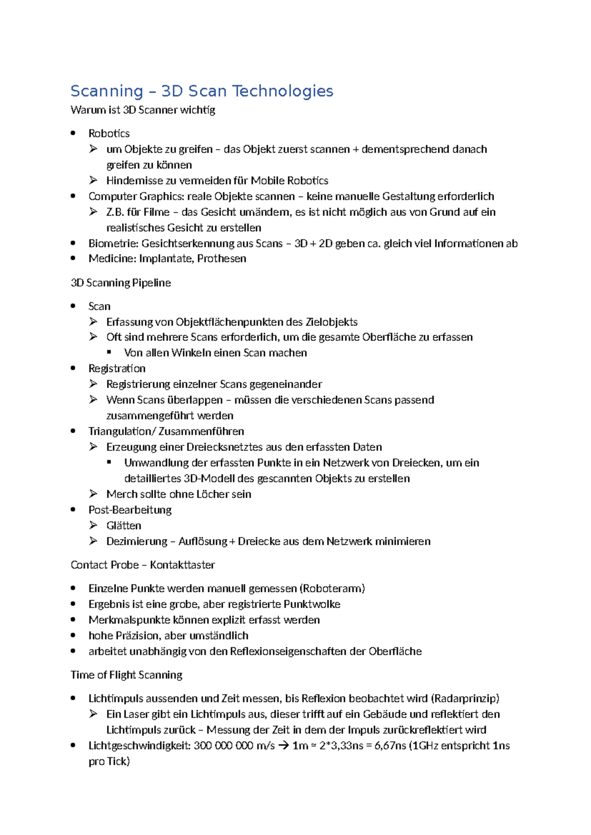 2. Scanning - Zusammenfassung Advanced Bioinformatics - Scanning – 3D ...