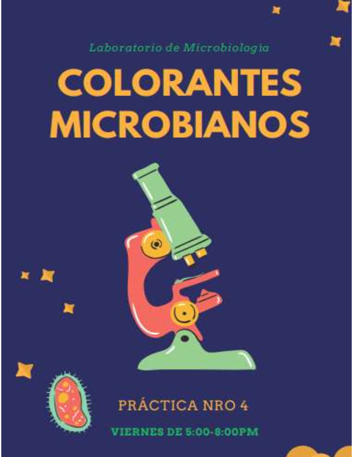 Practica 4 - COLORANTES MICROBIANOS - I. OBJETIVO Realizar técnicas de ...