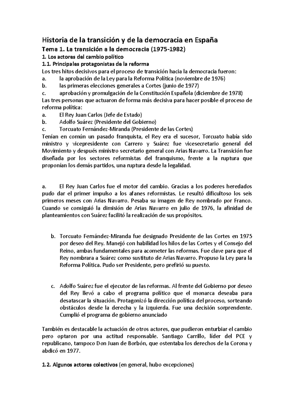 Historia de la transición y de la democracia en España - Historia de la ...