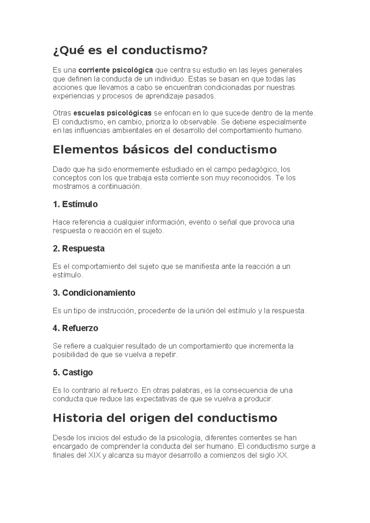 Qué es el conductismo - ¿Qué es el conductismo? Es una corriente ...