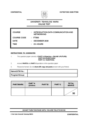 ITT300 Group Assignment Report 2022 - 1 | P a g e GROUP PROJECT ...