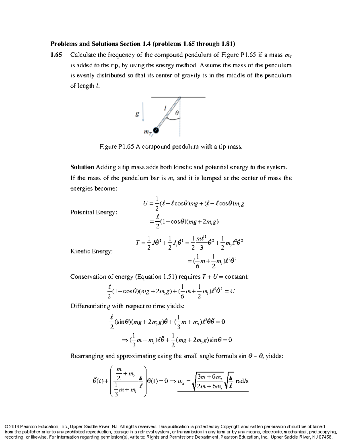 1 - Mechanical Vibration solution - Problems and Solutions Section 1 ...