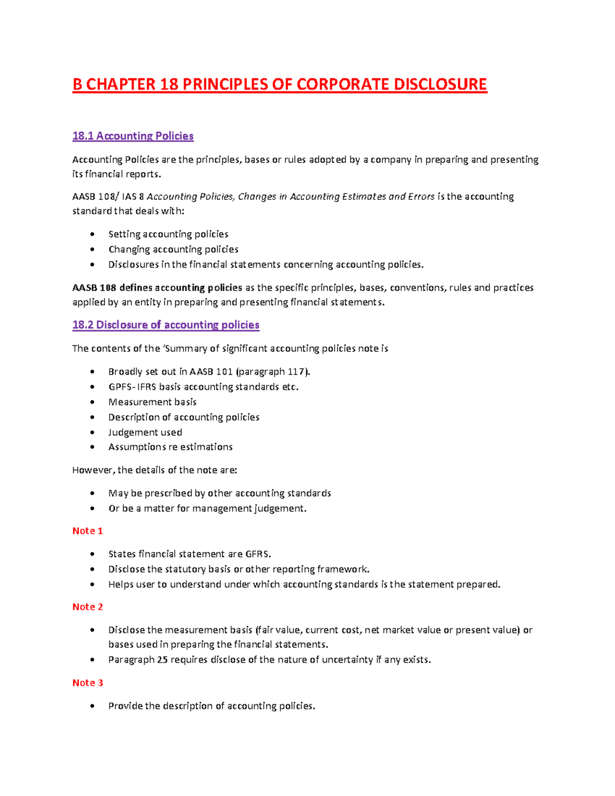 Principles of corporate disclosure - B CHAPTER 18 PRINCIPLES OF ...