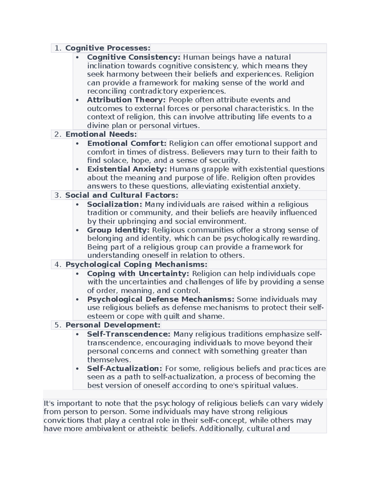 Cognitive Processes - learning material - 1. Cognitive Processes ...