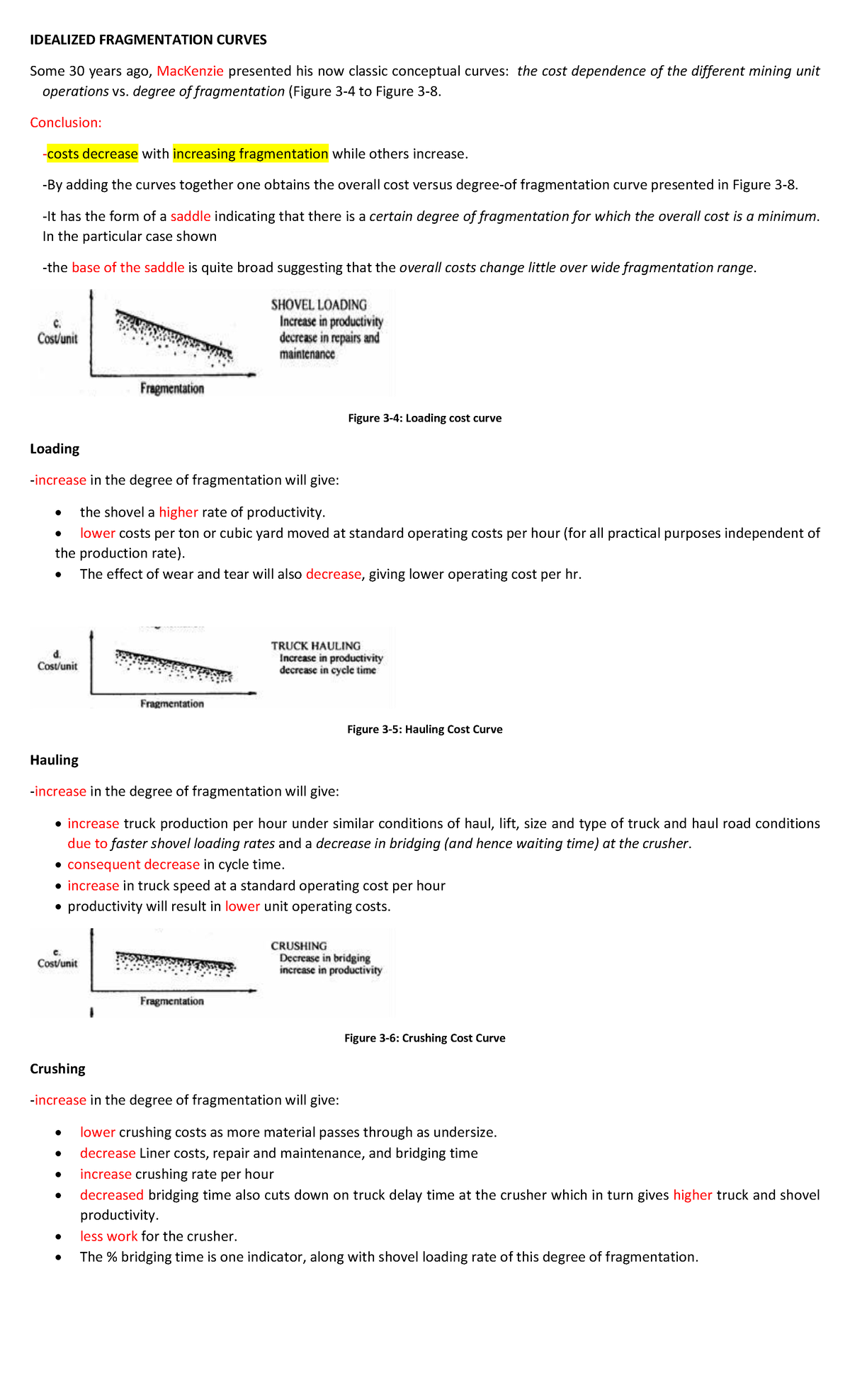 Idealized Fragmentation Summary - IDEALIZED FRAGMENTATION CURVES Some ...