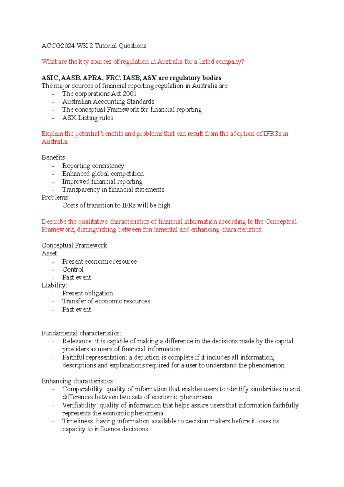ACCG2024 WK 2 Tutorial Questions - ACCG2024 WK 2 Tutorial Questions ...