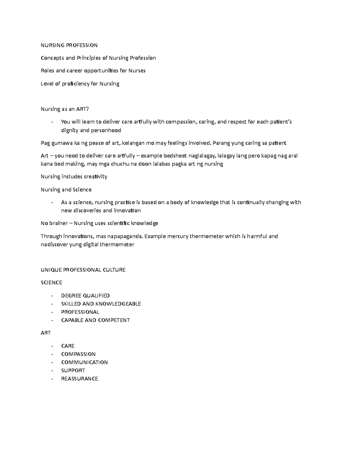 Nursing Profession Summerwk 1 - NURSING PROFESSION Concepts and ...