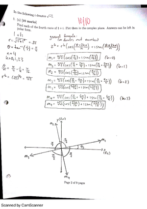 MAT290 H1 2019 9 6316089260442019 Exam Unofficial Solutions ...