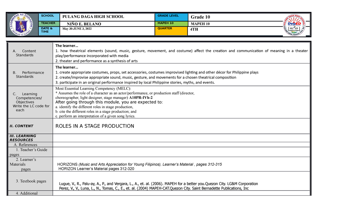 Dll in Science 7E - 7 e lesson Plan - SCHOOL PULANG DAGA HIGH SCHOOL ...