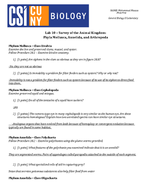 Lab 9 - Animals I - lab - NAME ...