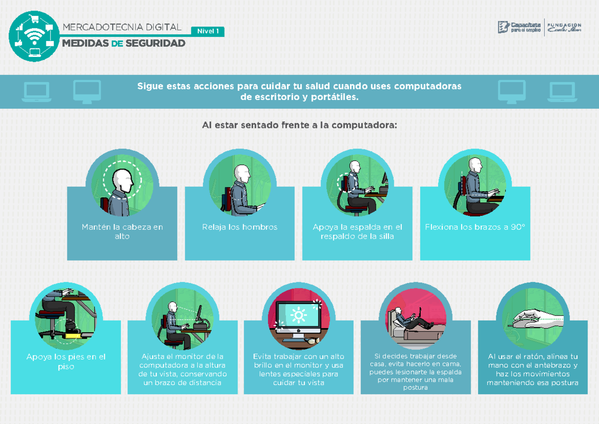 Infografia habitos de seguridad - Nivel 1 MEDIDAS DE SEGURIDAD ...