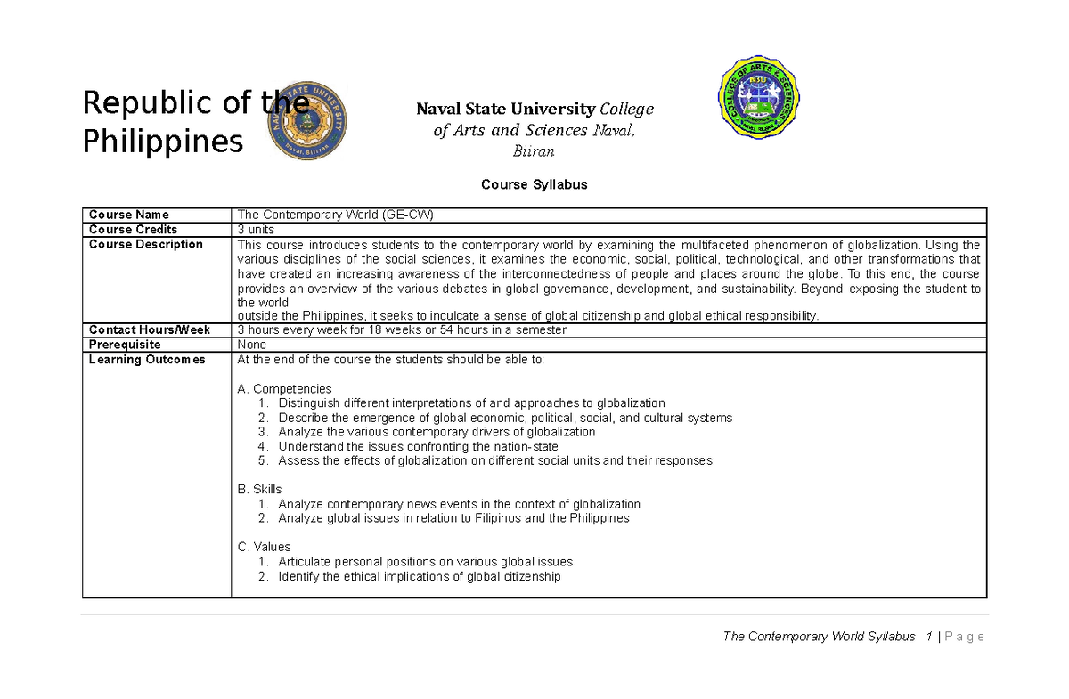 Republic of the Philippines - Republic of the Philippines Naval State ...