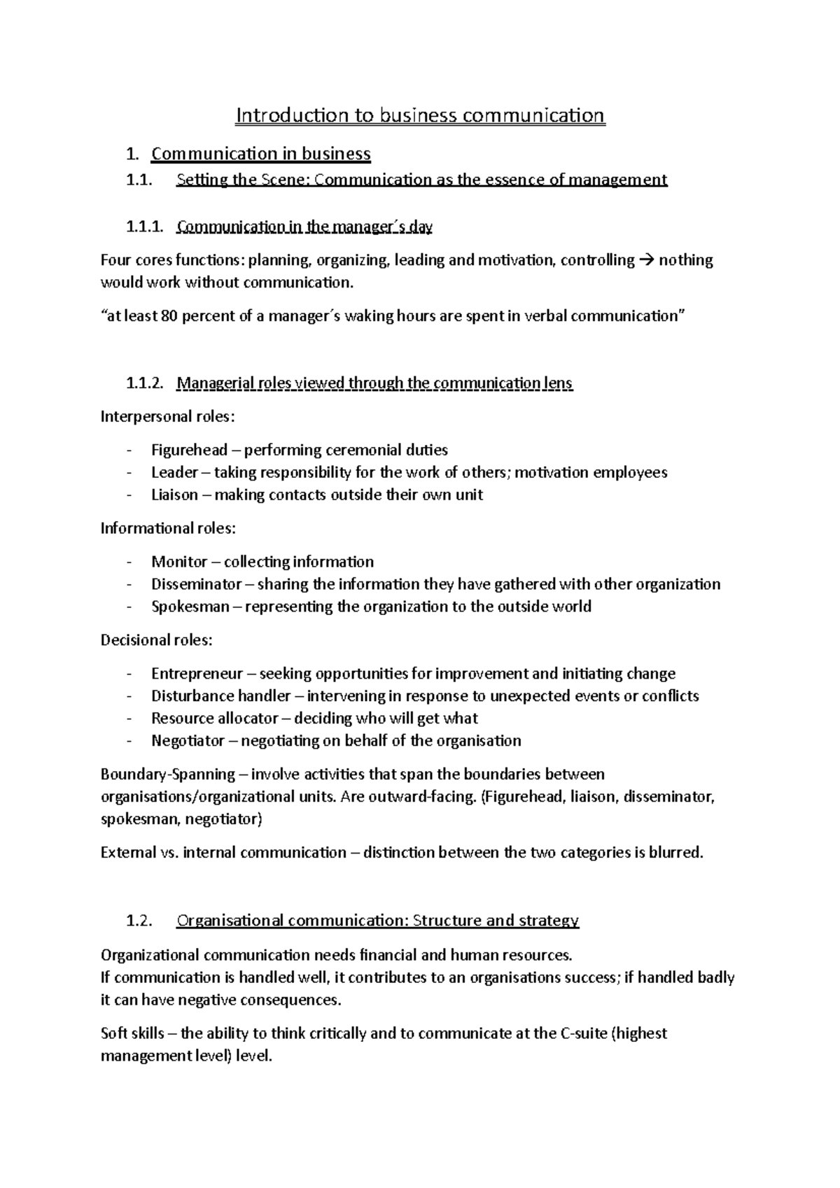 Introduction to business communication - Communication in business 1 ...