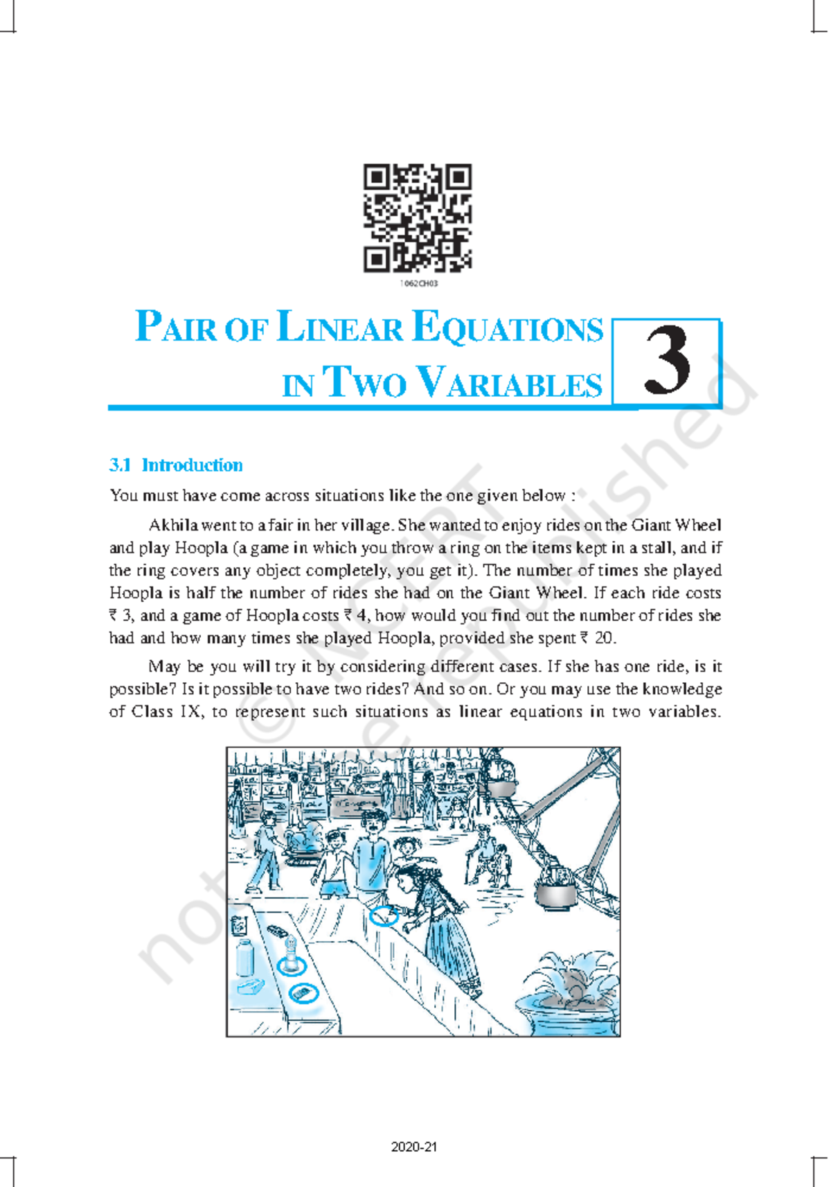 Linear equations, Boat and stream - 38 MATHEMATICS 3 3 Introduction You ...