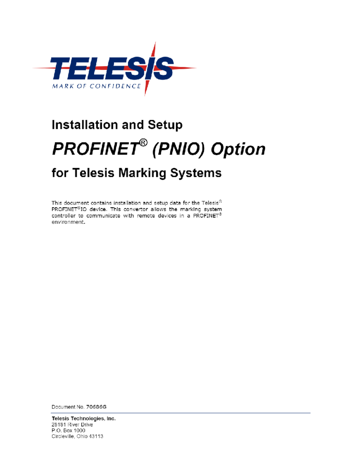 Profinet PNIO Manual Installation - Telesis - Lý thuyết điều khiển tự động - Studocu