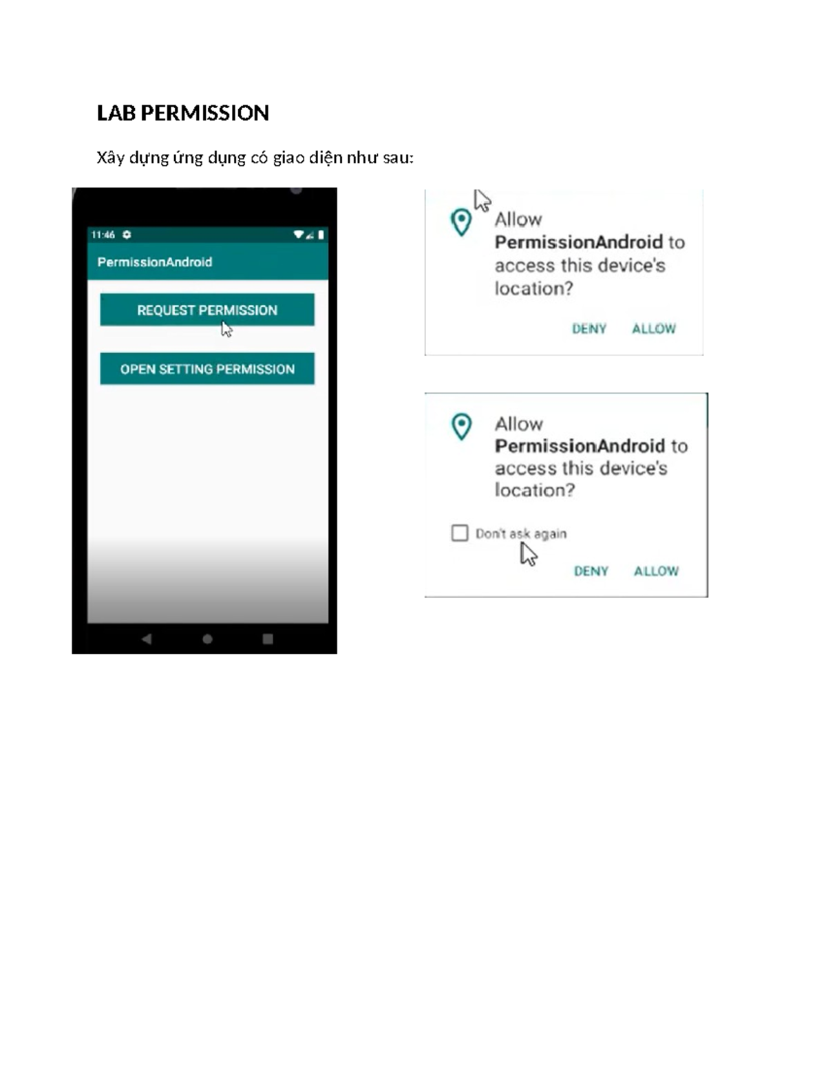 LAB 7 Permission - PRM392 - Mobile Programming - LAB PERMISSION Xây ...