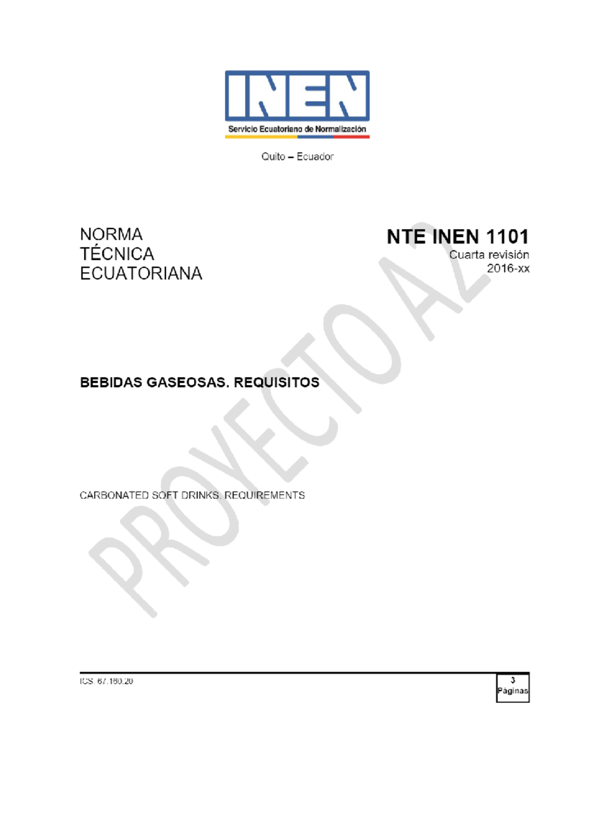 NTE INEN 1101 Cuarta revisión 2016 - INEN Servicio Ecuatoriano de ...