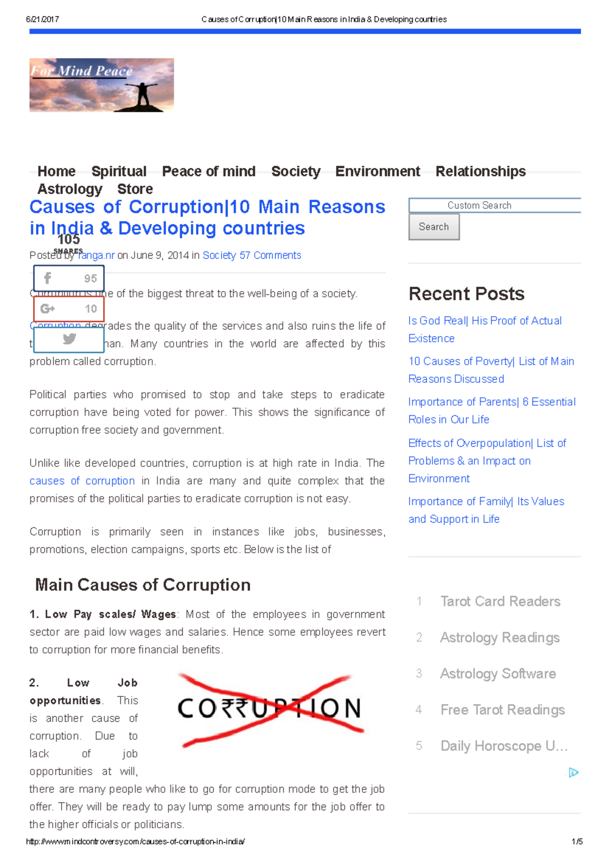 48 Causes of Corruption 10 Main Reasons in - 6/21/2017 - Studocu