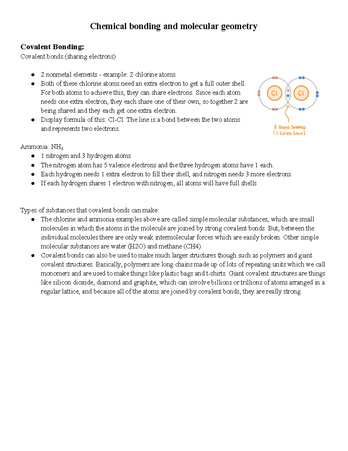 Chemical bonding and molecular geometry - Chemical bonding and ...