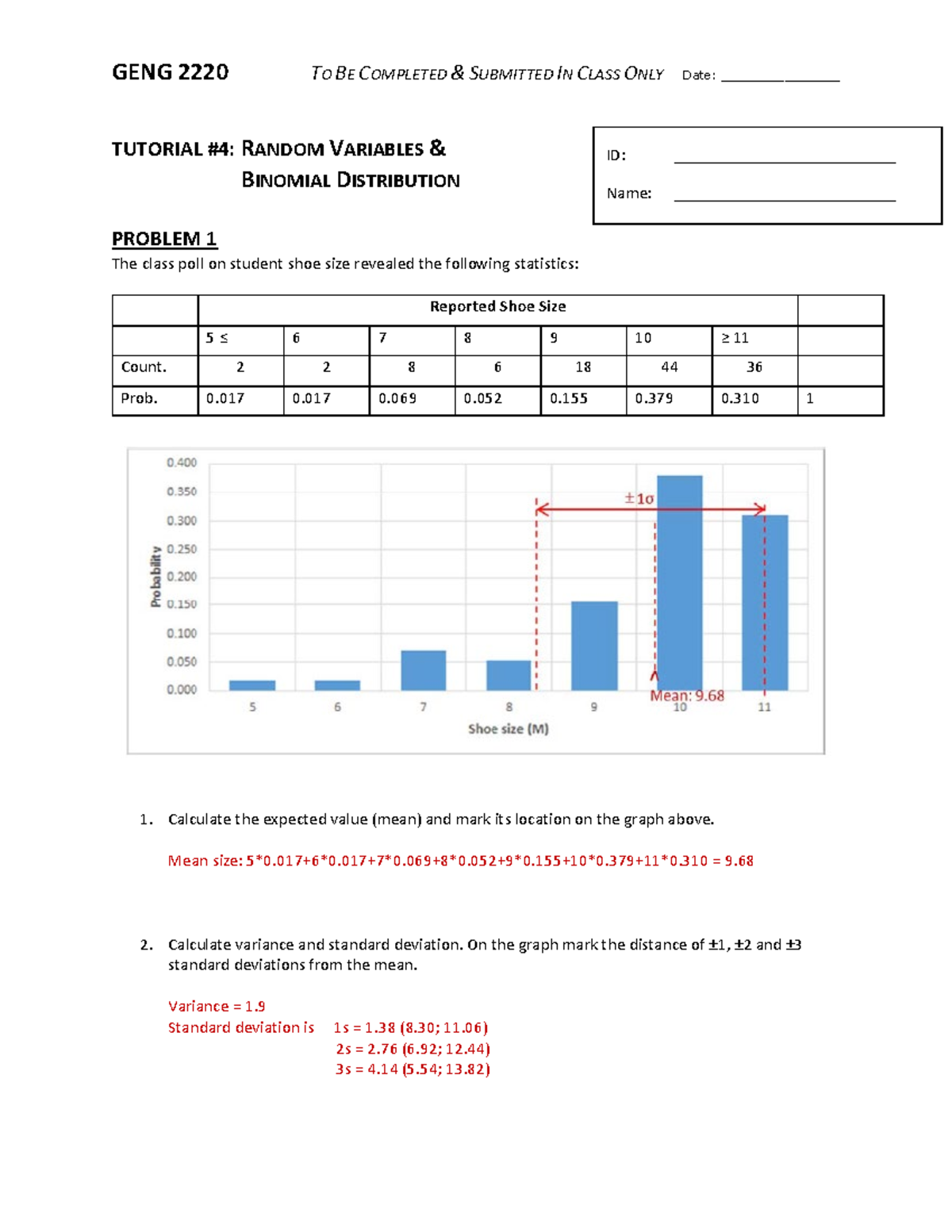 T04 Handout W22 Q A - Study Guide - TUTORIAL #4: RANDOM VARIABLES & BINOMIAL DISTRIBUTION - Studocu