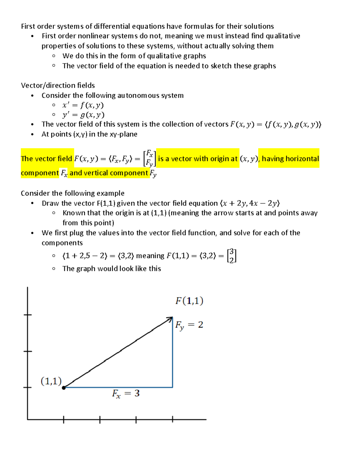 MTH235 Chapter 4.2 - First order systems of differential equations have formulas for their ...