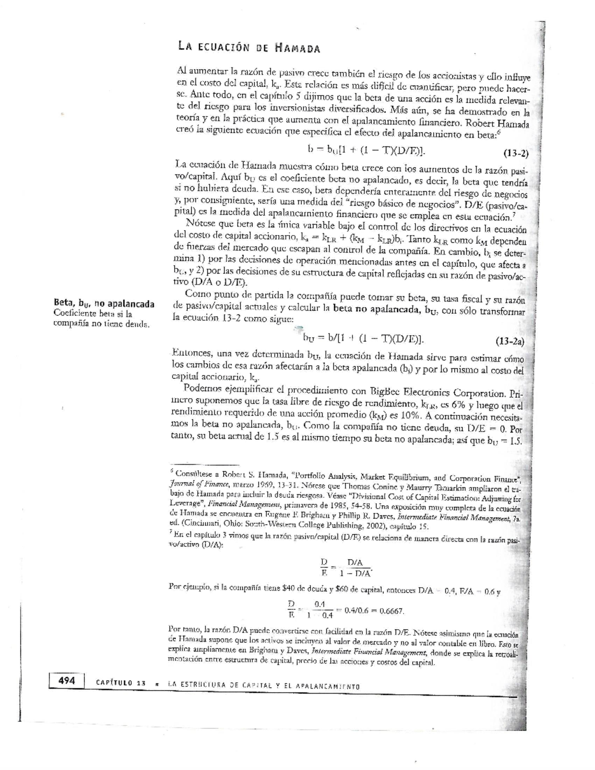 La ecuación de Hamada- Explicación- Estrategias de financiamiento ...
