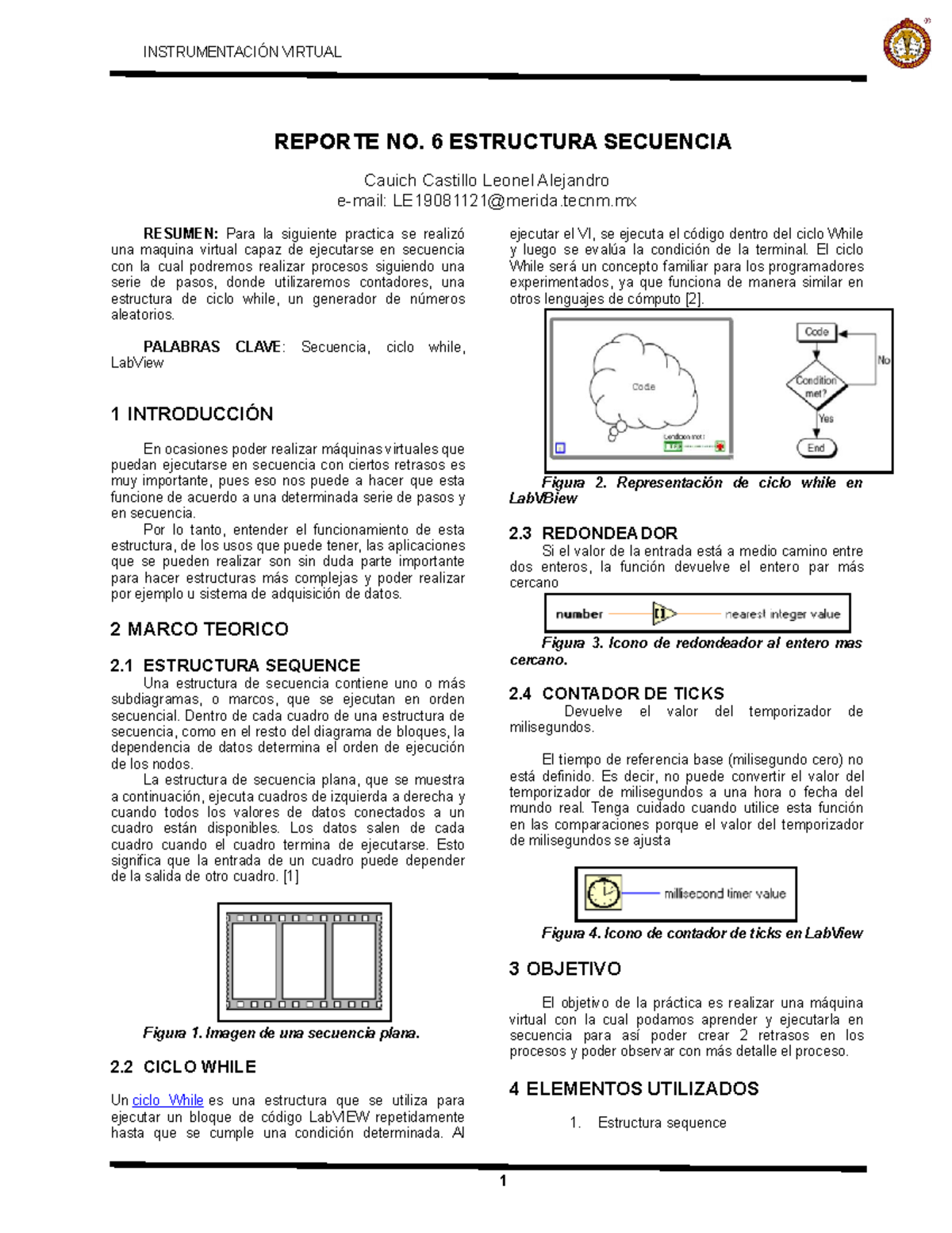 Reporte N0 6 Estructura Secuencia - REPORTE NO. 6 ESTRUCTURA SECUENCIA ...