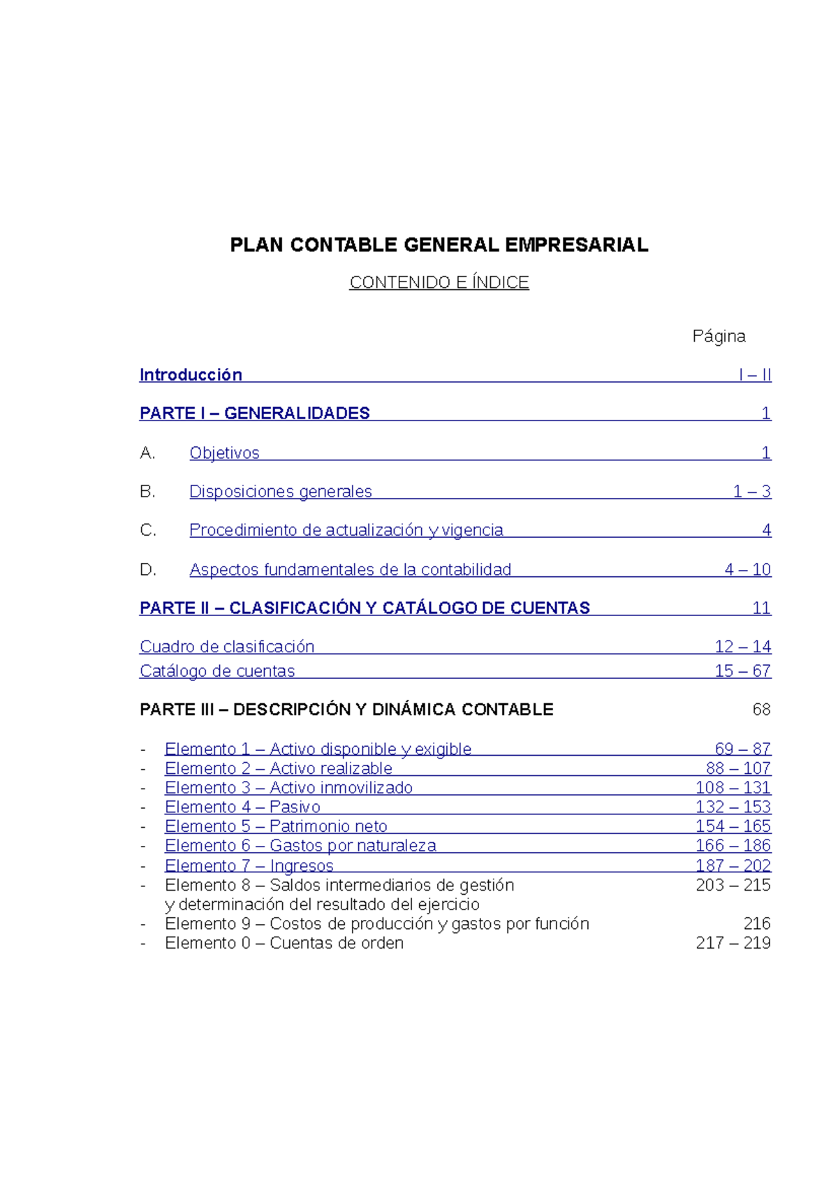 PLAN Contable General Empresarial Manuel - PLAN CONTABLE GENERAL ...