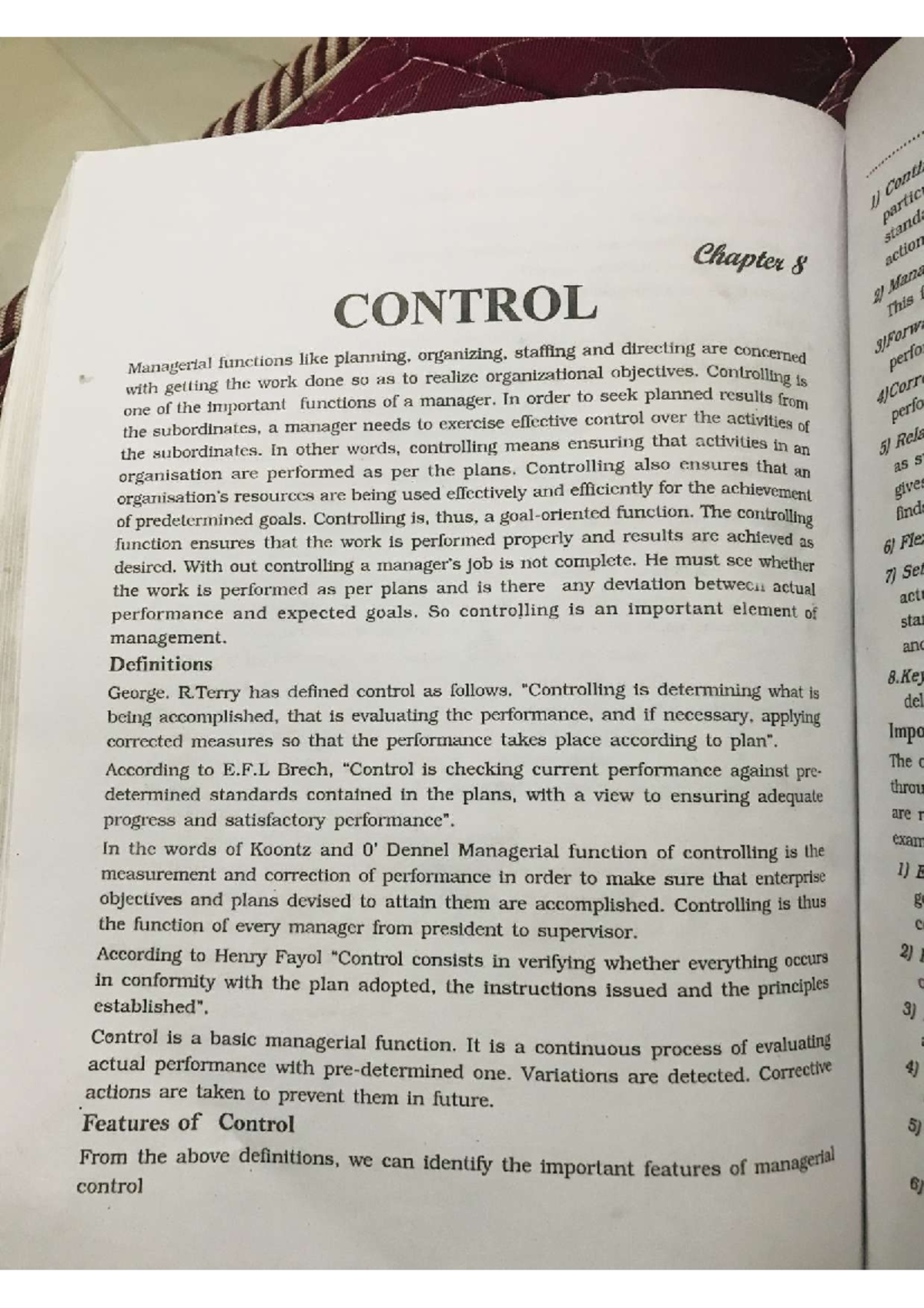 Control - notes - B.COM - Studocu