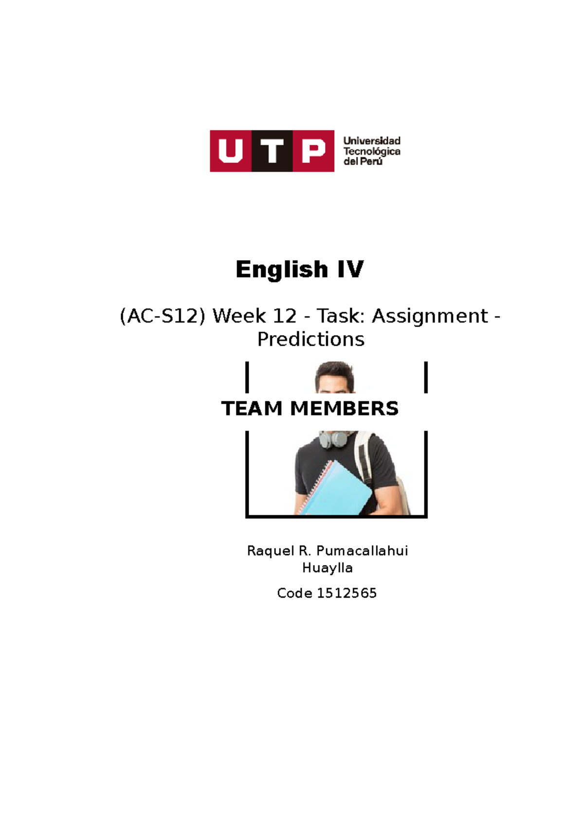 Trabajo - (AC-S12) Week 12 - Task: Assignment - Predictions - English ...