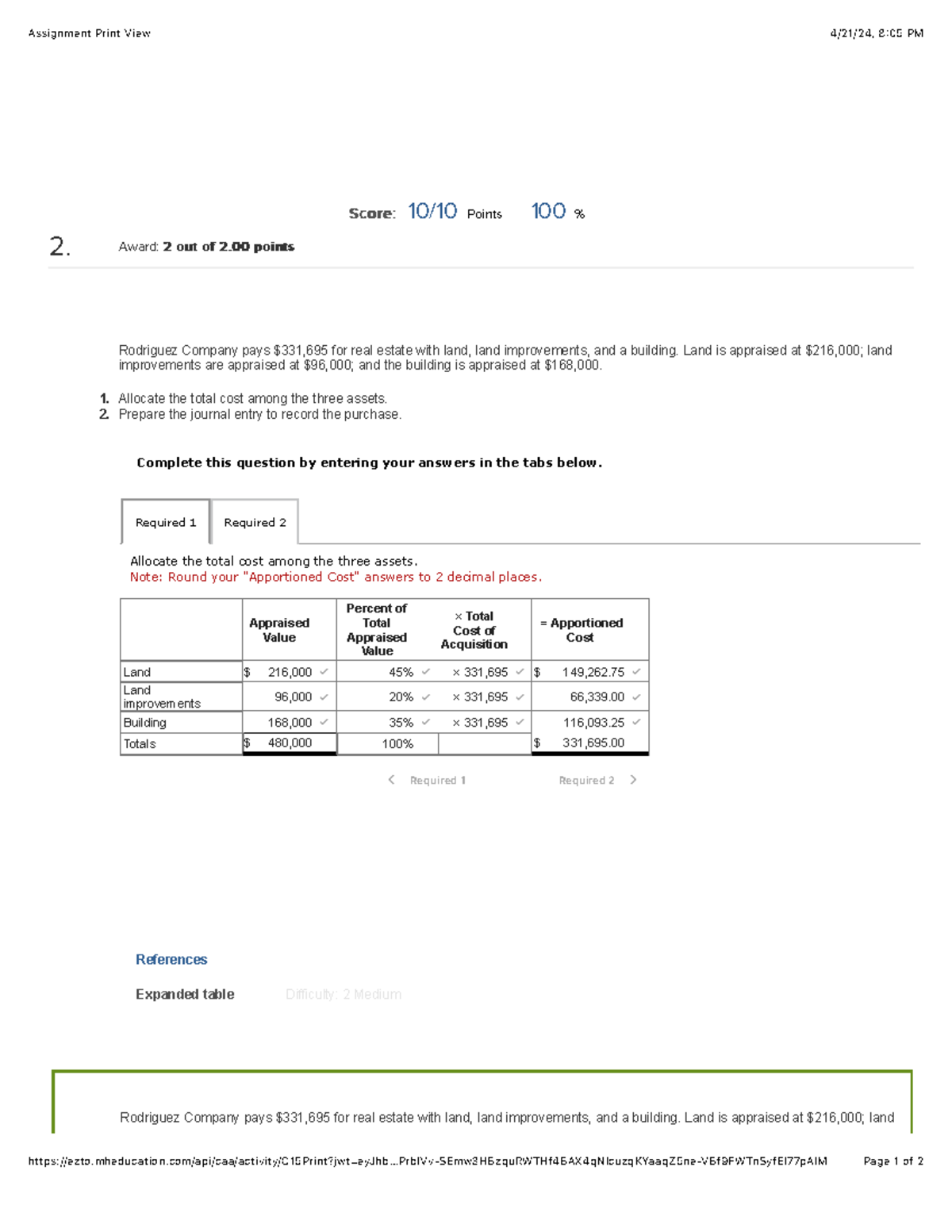 W5 hw q2 Assignment Print View - Assignment Print View 4/21/24, 8:05 PM - Studocu
