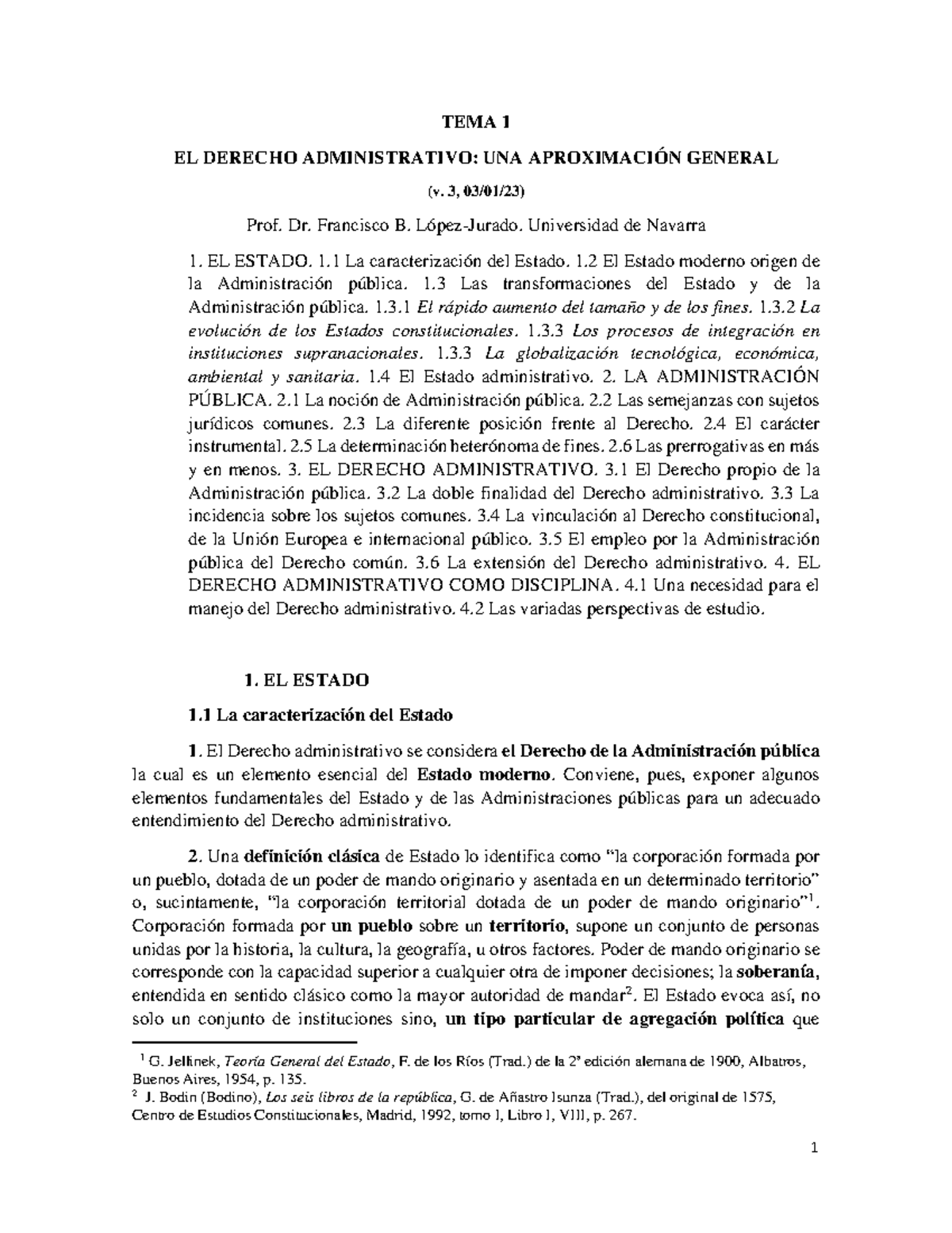 Tema 1 El Derecho administrativo una aproximación general v 3 - TEMA 1 EL DERECHO ADMINISTRATIVO ...