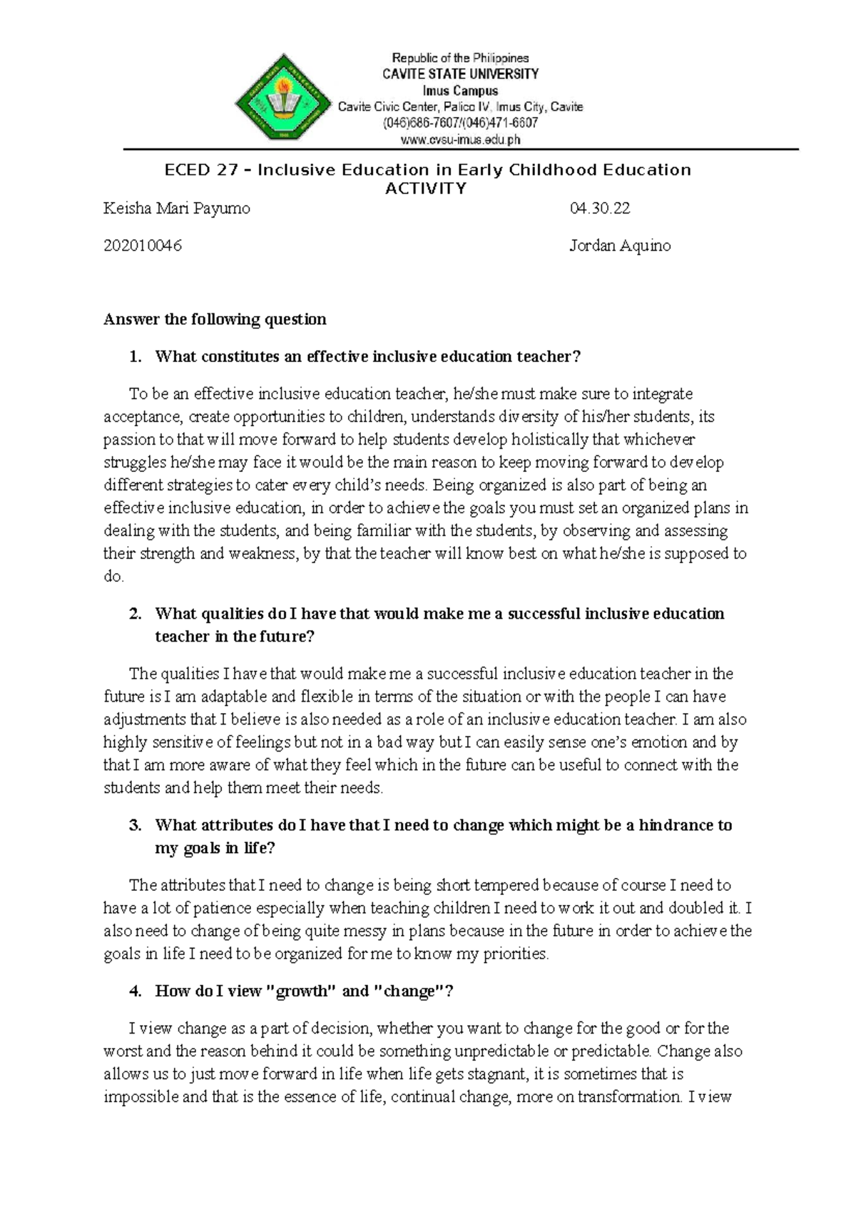 ECED 27- Activity - mixed documents just for the purpose of unlocking ...