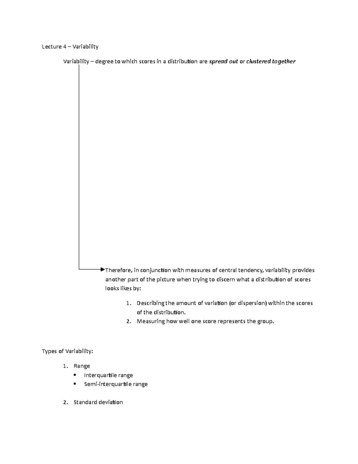 Lecture 4 - Measures of Variability - Lecture 4 – Variability ...