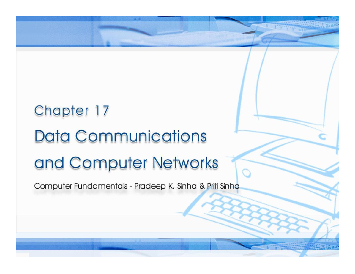 Chapter 17-DCCN - Ref. Page Chapt er 17: Dat a Com m unicat ions and ...