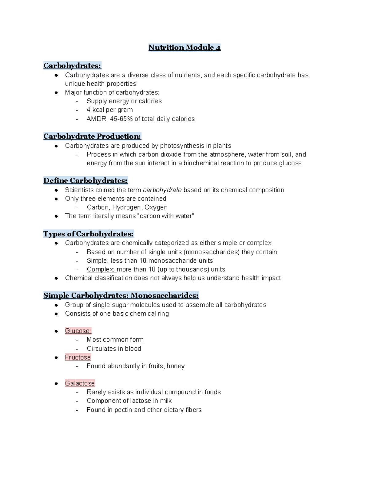 Nutrition Module 4 - (Aspartame, Acesulfame-K, Saccharin, Sucralose ...