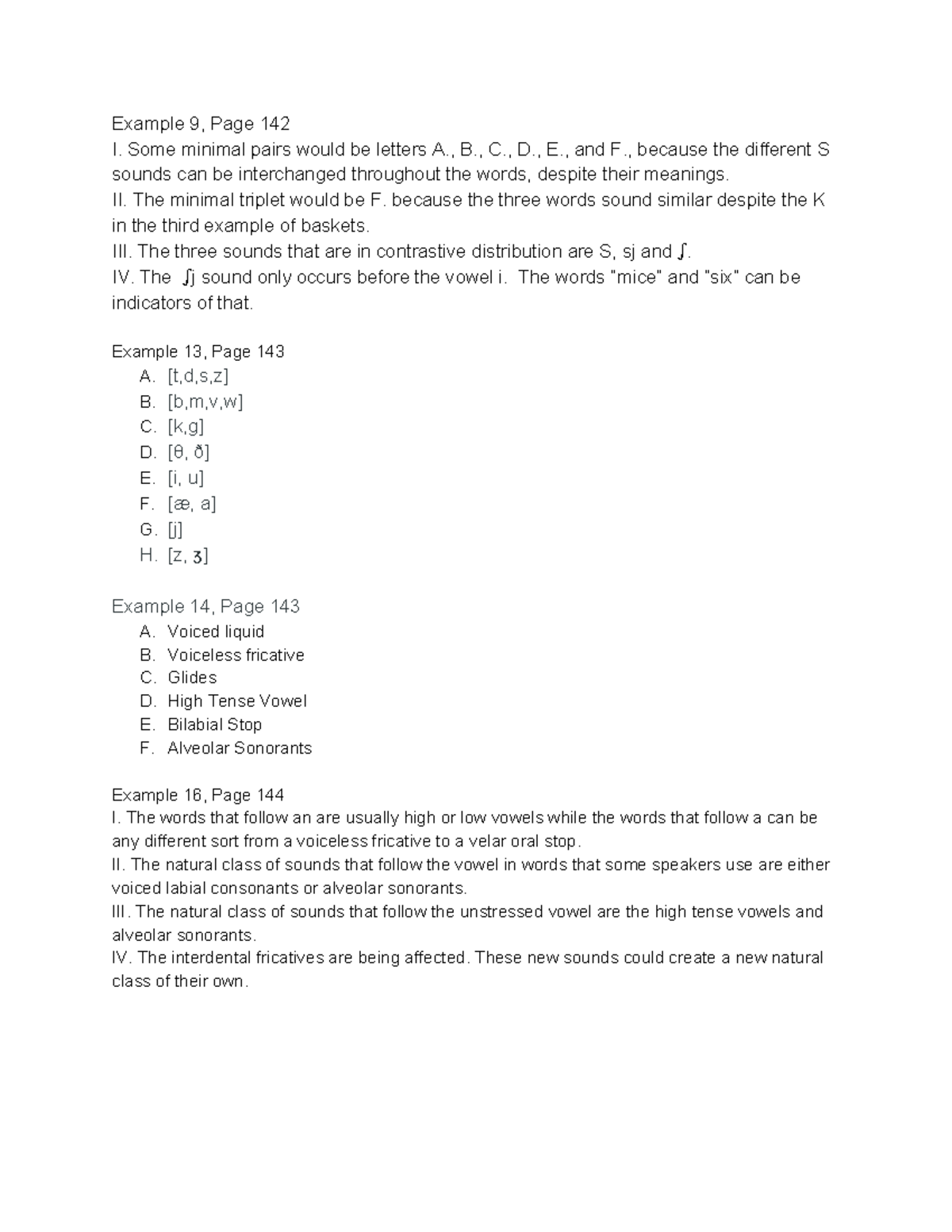 Phonology Exercises Mandatory Class Work With Answers Example 9