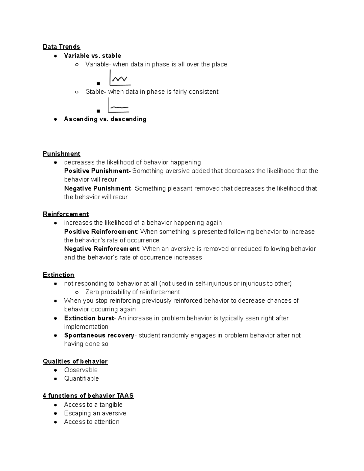 ABA Midterm Review - Study guide - Data Trends Variable vs. stable ...