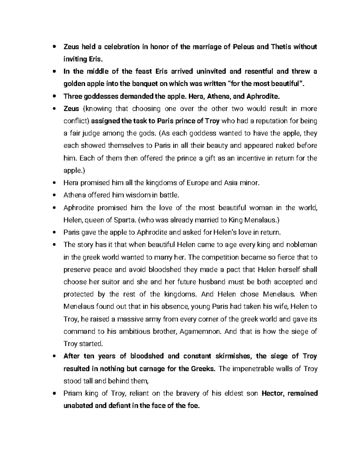 Iliad script - Zeus held a celebration in honor of the marriage of ...