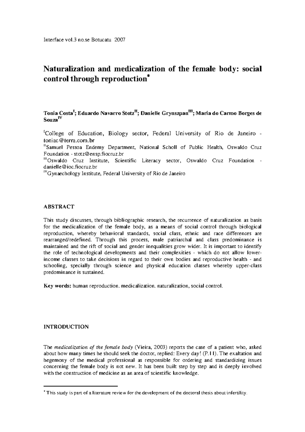 Download - Interface vol no Botucatu 2007 Naturalization and ...