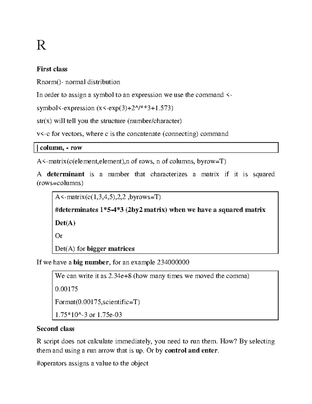 R - lecture notes for R - R First class Rnorm()- normal distribution In ...