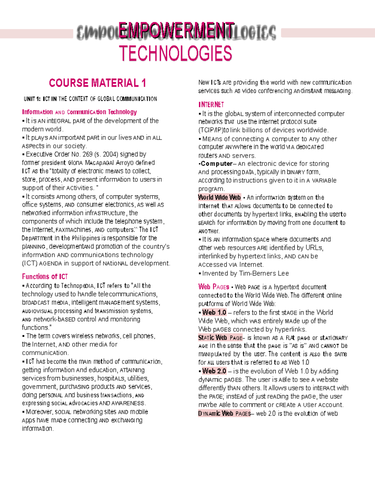 2ND TERM Empowerment Technology - EMPOWERMENTEMPOWERMENT ...