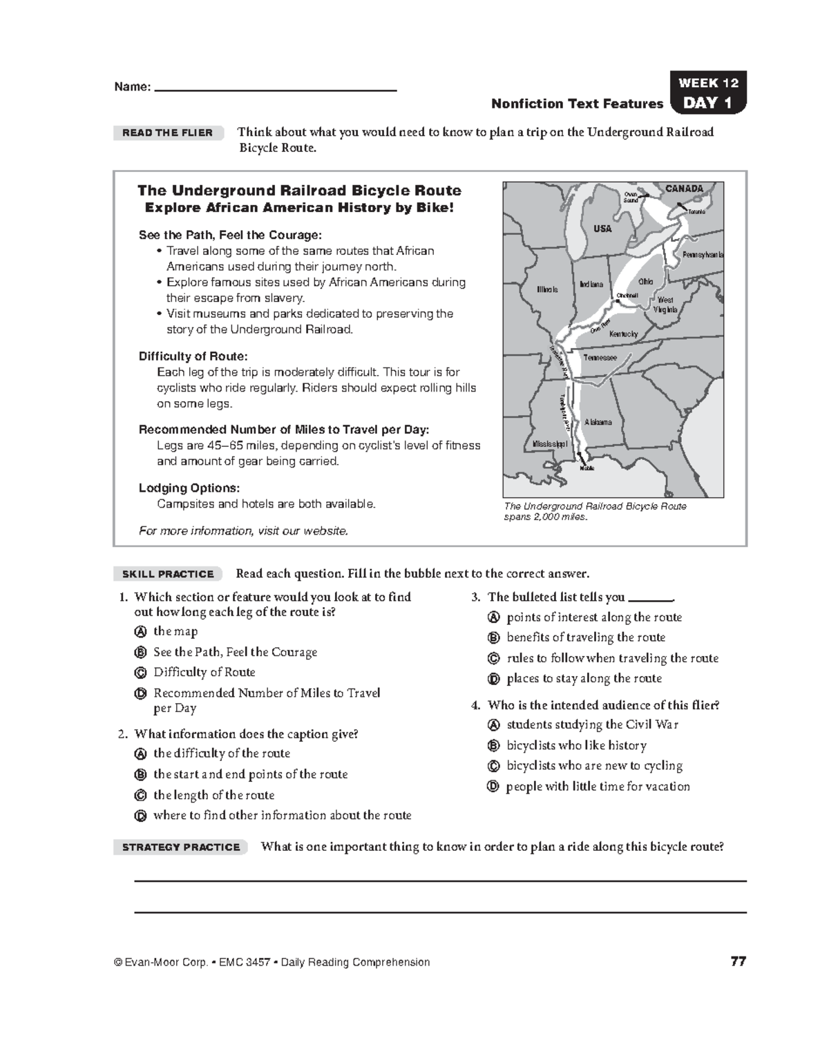 Srinikha - reading week 12 - © Evan-Moor Corp. • EMC 3457 • Daily ...