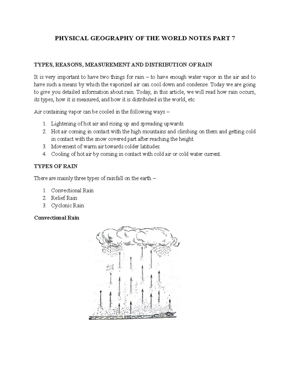Physical Geography OF THE World Notes PART 7 - PHYSICAL GEOGRAPHY OF ...