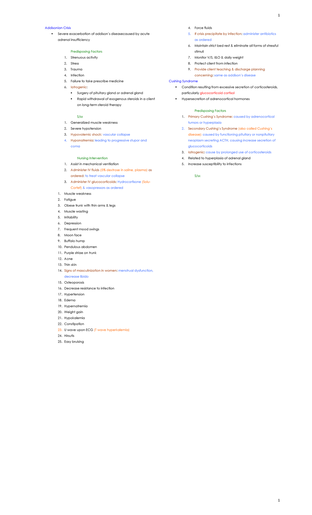 Addisonian Crisis - 1 1 Addisonian Crisis Severe exacerbation of ...