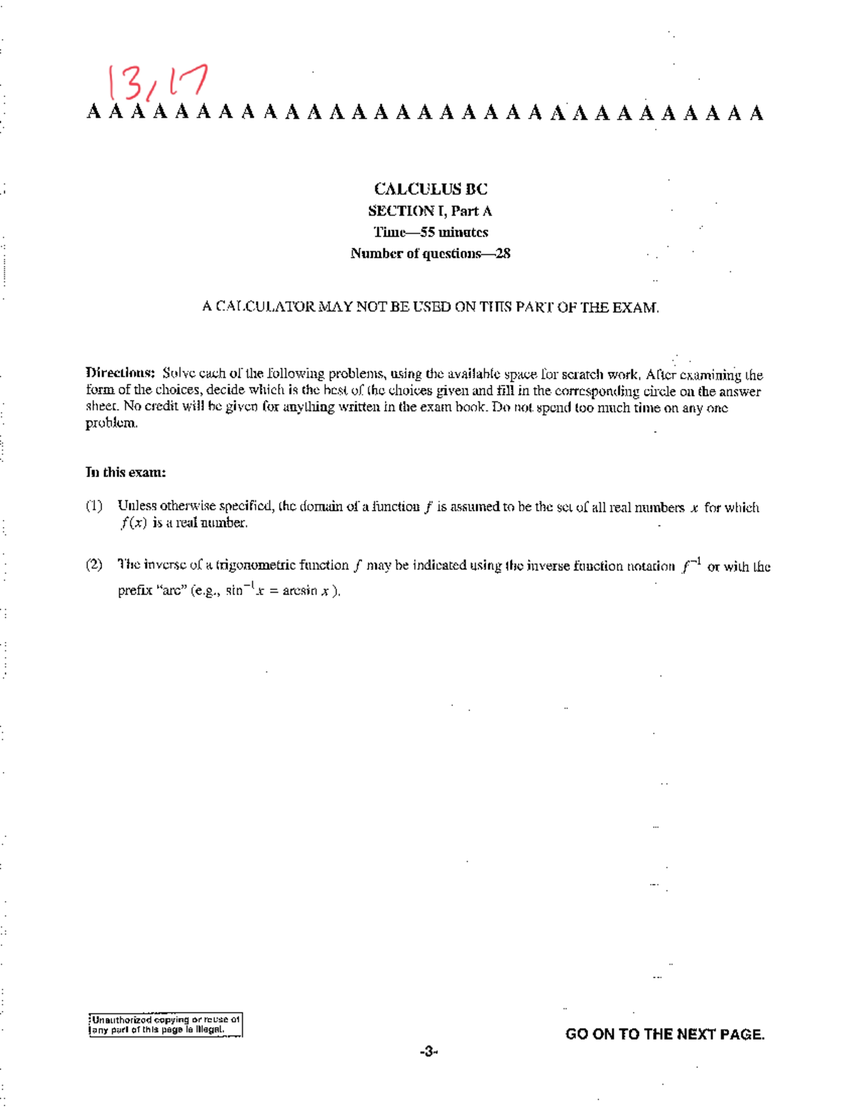 2012 BC Practice Test Multiple Choice - Math 126 - Studocu