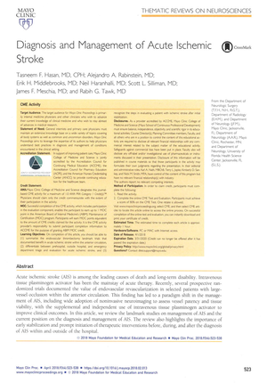 Emergency Neurological Life Support Acute Ischemic Stroke - Extensive ...