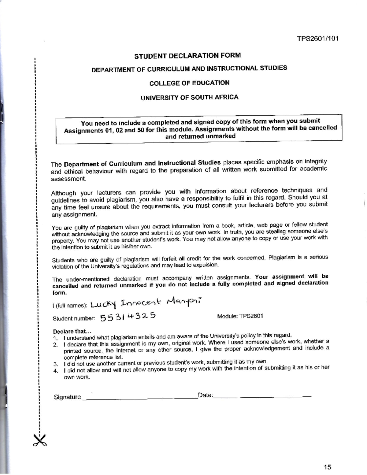 TPS 2601 Ass 2 - TPS 2601 Assignment 2 2020 - Tps2601 - Studocu