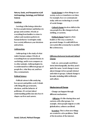 UCSP - Lesson 1-6 - Lesson 1: Defining Culture, Society, and Politics ...