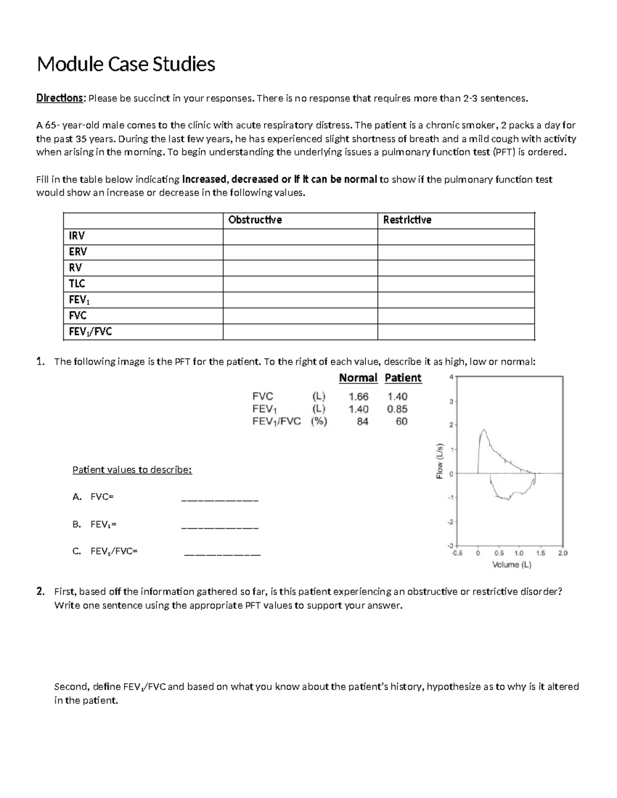 Case Study 2 Pulmonary BB - Module Case Studies Directions: Please be ...